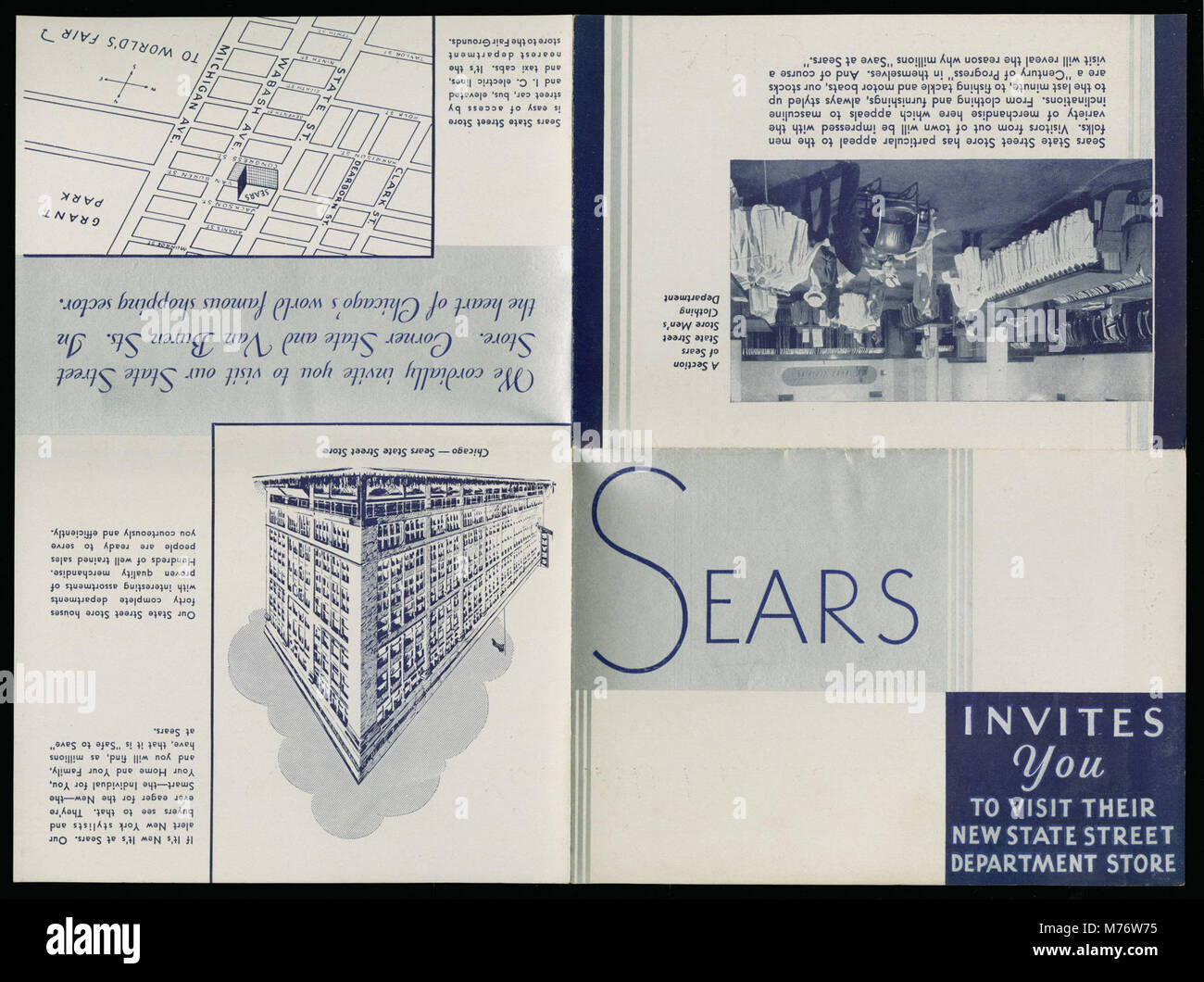 A promotional image inviting customers to visit Sears' new department ...