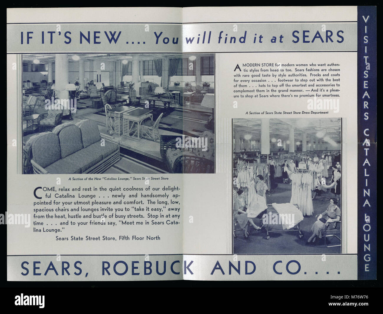 An advertisement from Sears inviting customers to visit their new State ...