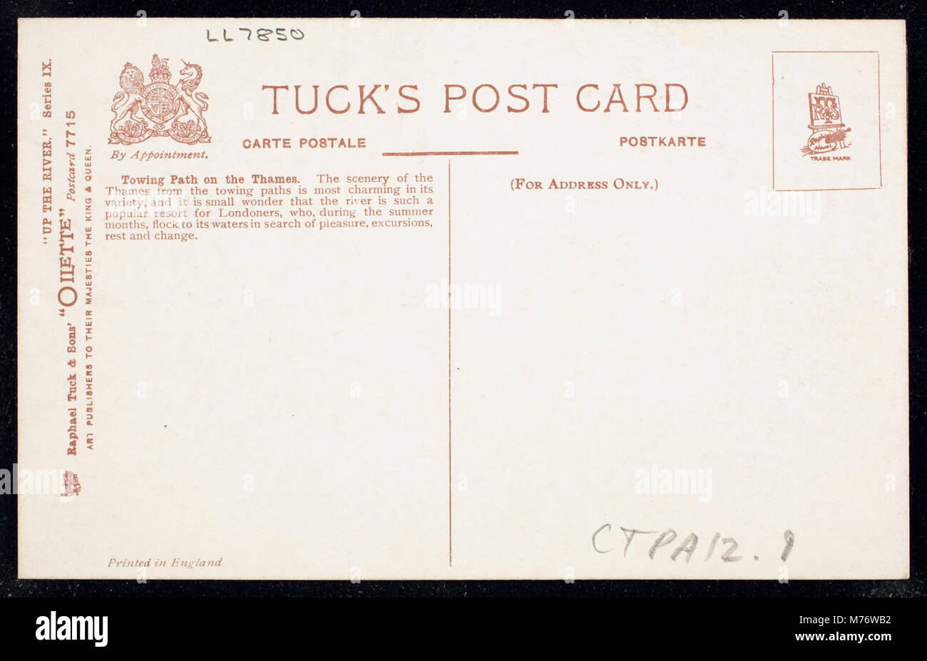 An image depicting a towing path on the Thames River. Cataloged under ...