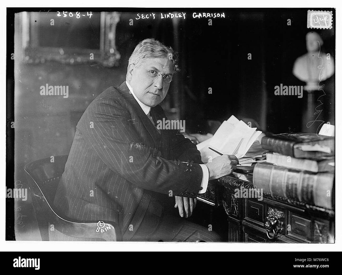 A photograph of Lindley Garrison, the U.S. Secretary of War under ...