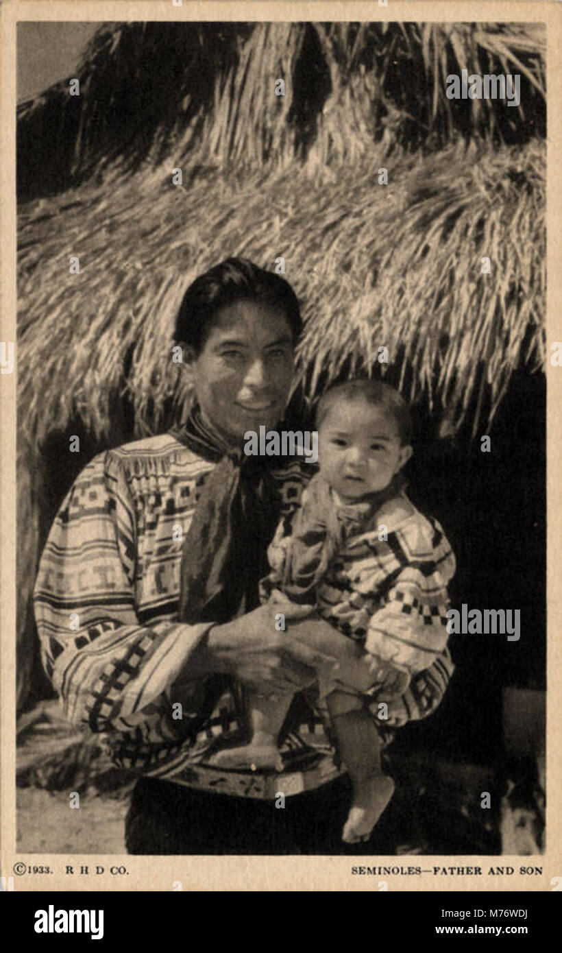 This image shows a Seminole Village, reflecting the traditional ...