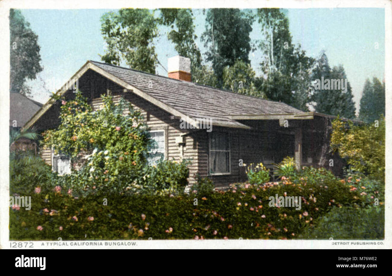 A typical California residence, showcasing architectural features ...