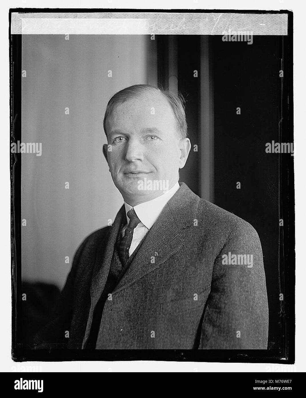 Photograph of Senator B.K. Wheeler, taken on December 8, 1922 ...