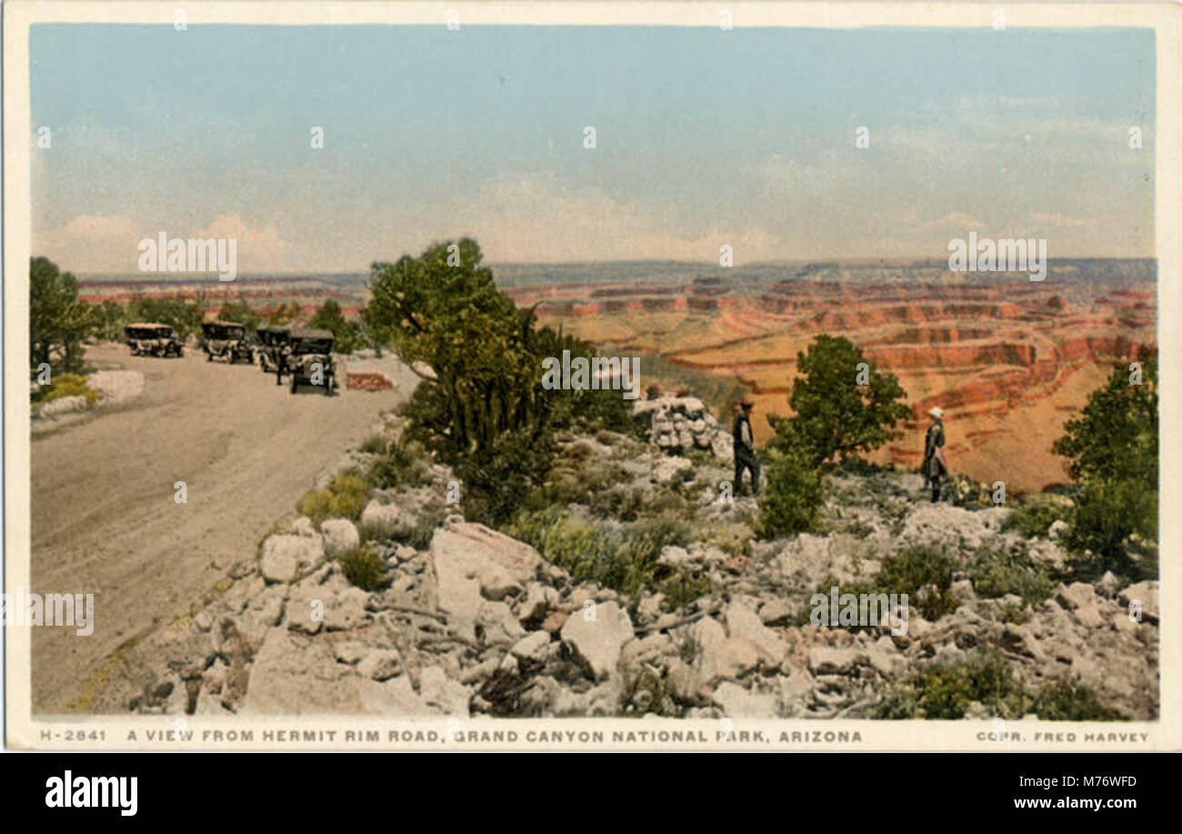 A scenic view from Hermit Rim Road in the Grand Canyon National Park ...