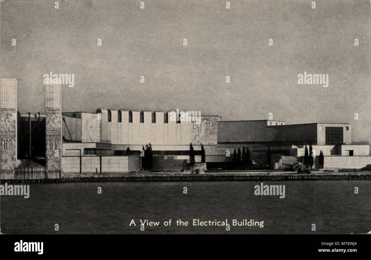 This view shows the Electrical Building, a significant structure likely ...