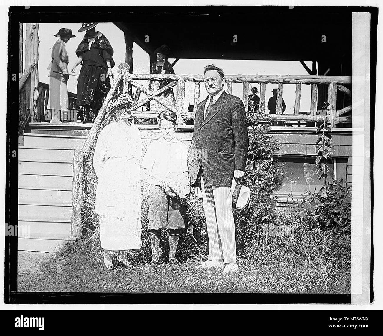 This photograph shows Senator Watson from Indiana with his family on ...