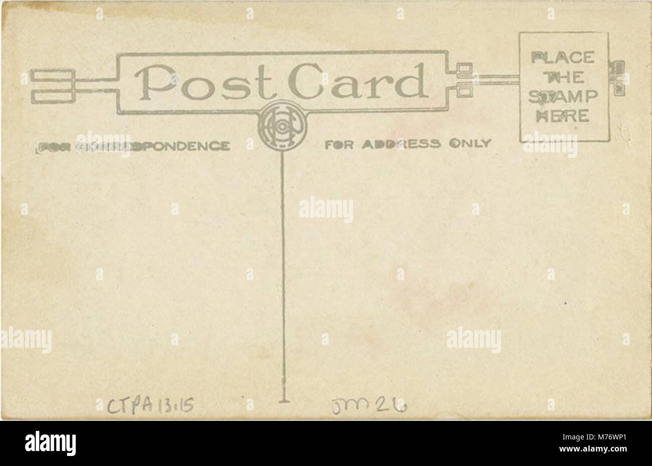 A World War I-era postcard, encouraging people to send letters and ...
