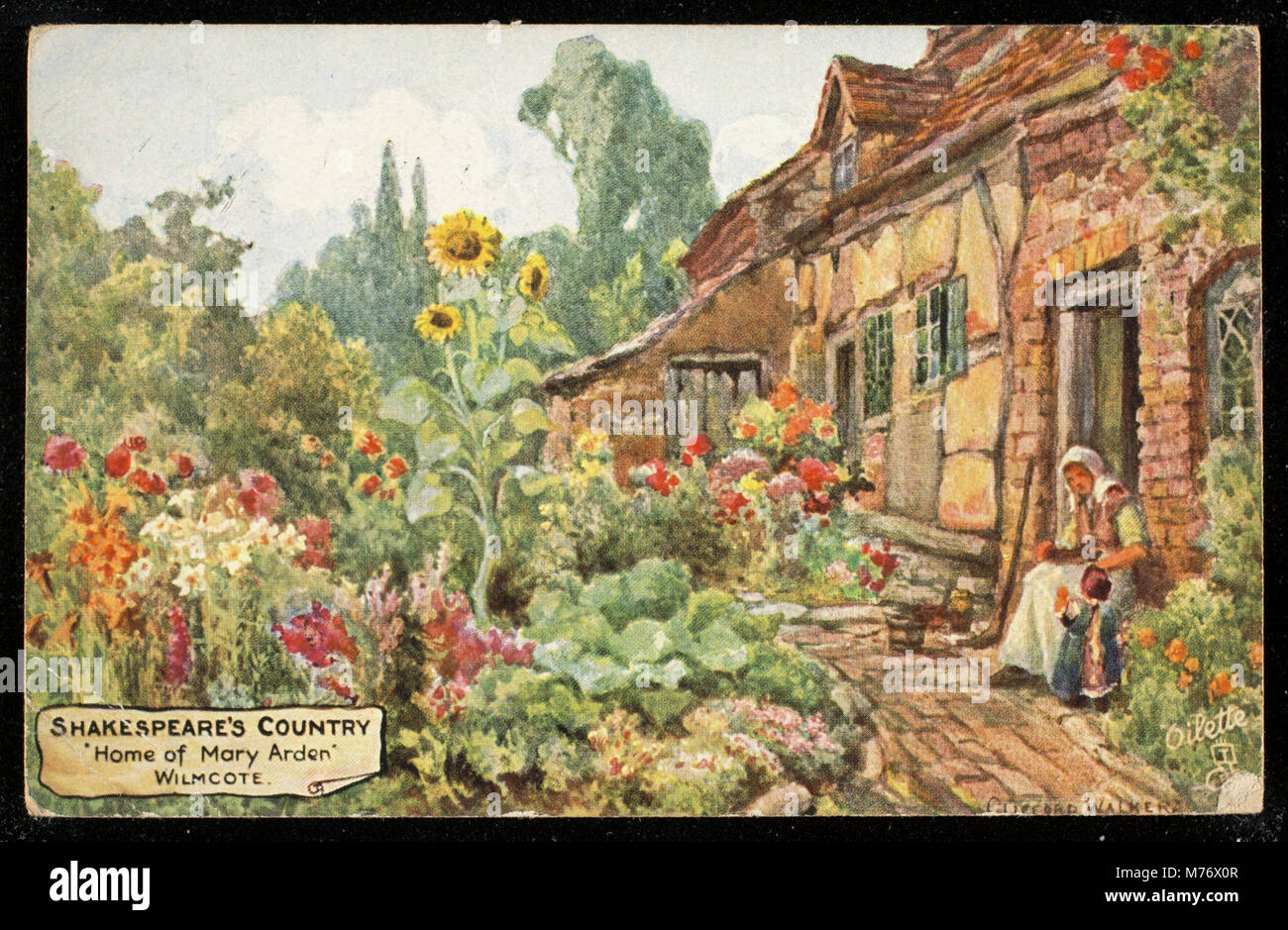 A photograph of the home of Mary Arden in Wilmcote, located in ...