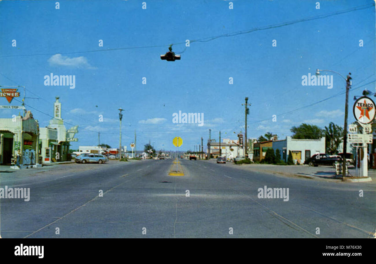 Photograph of U.S. Route 66 in Shamrock, Texas, a historic highway. The ...