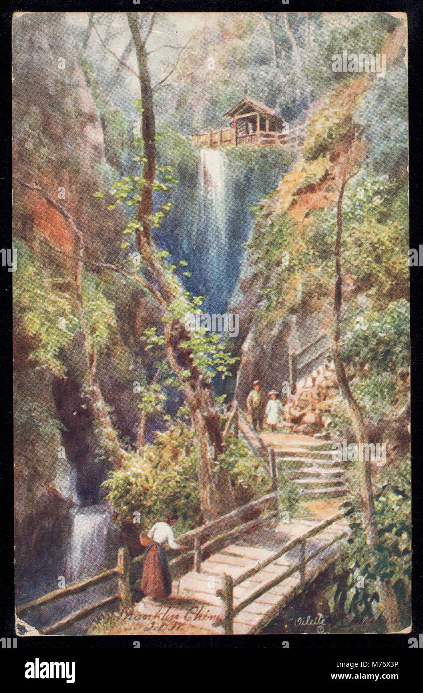 Shanklin Chine, located on the Isle of Wight, UK, is a natural gorge ...