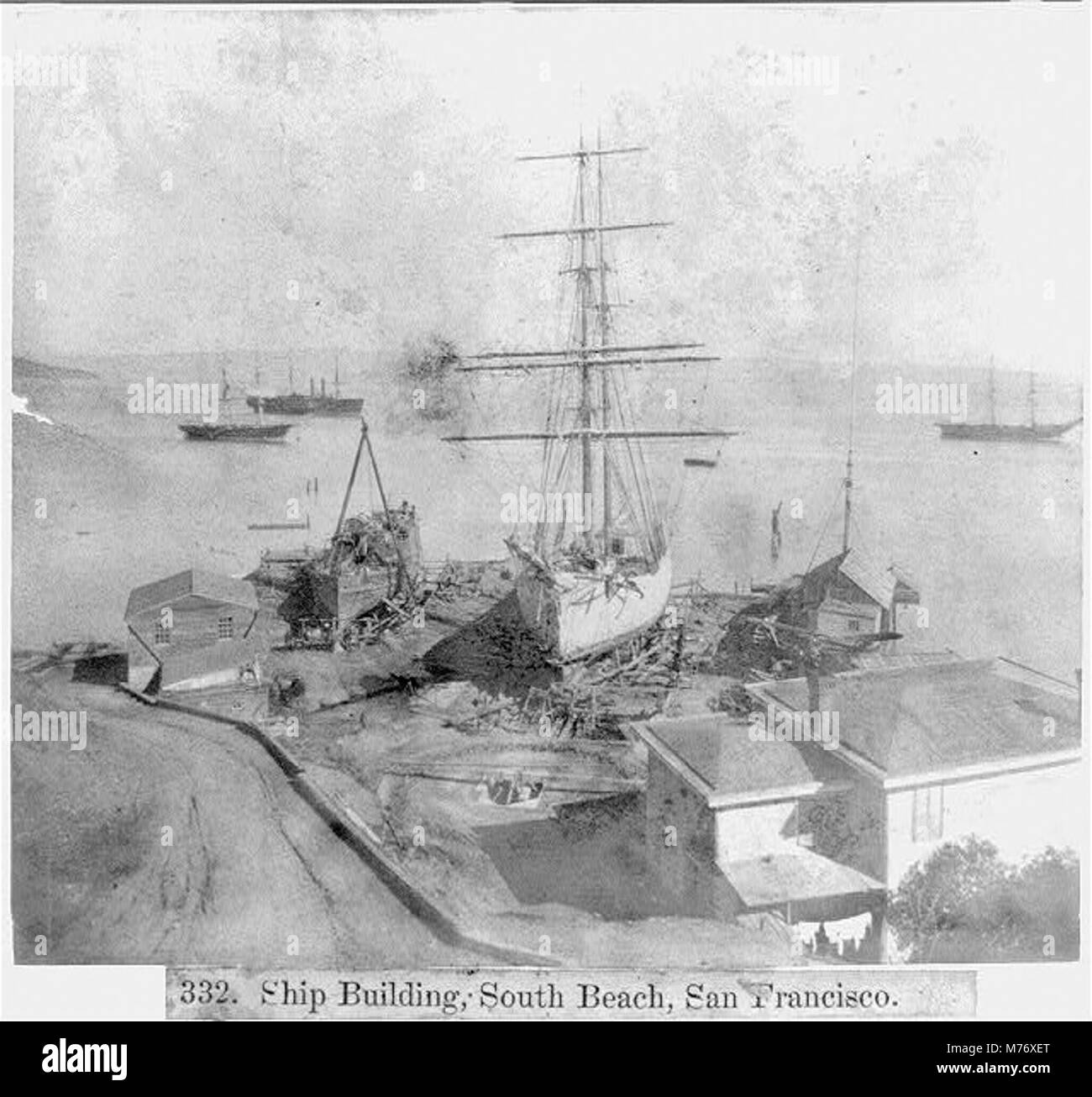 Historic shipbuilding industry Black and White Stock Photos & Images ...