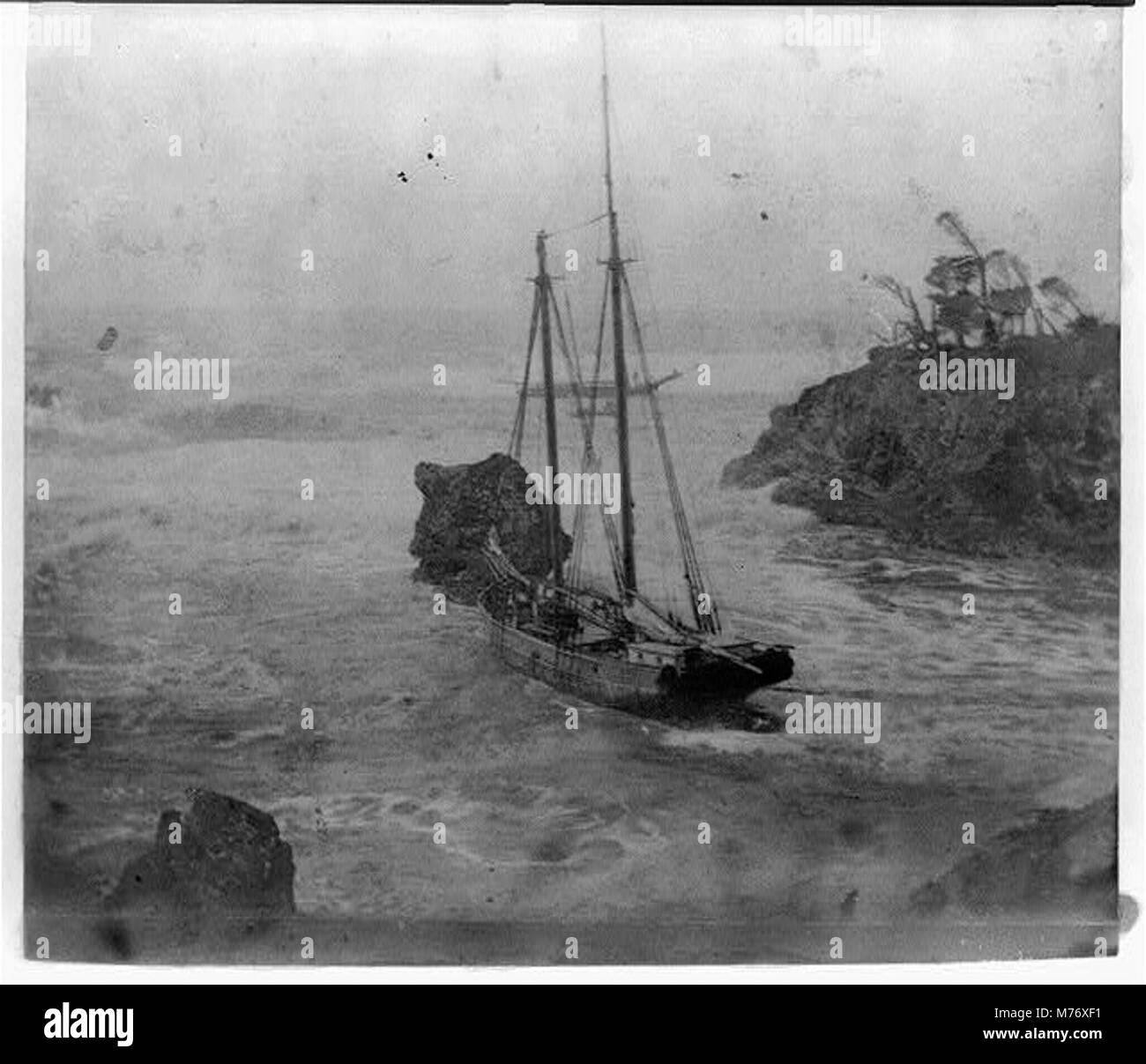 A view of a ship sailing off the coast of California, offering a ...