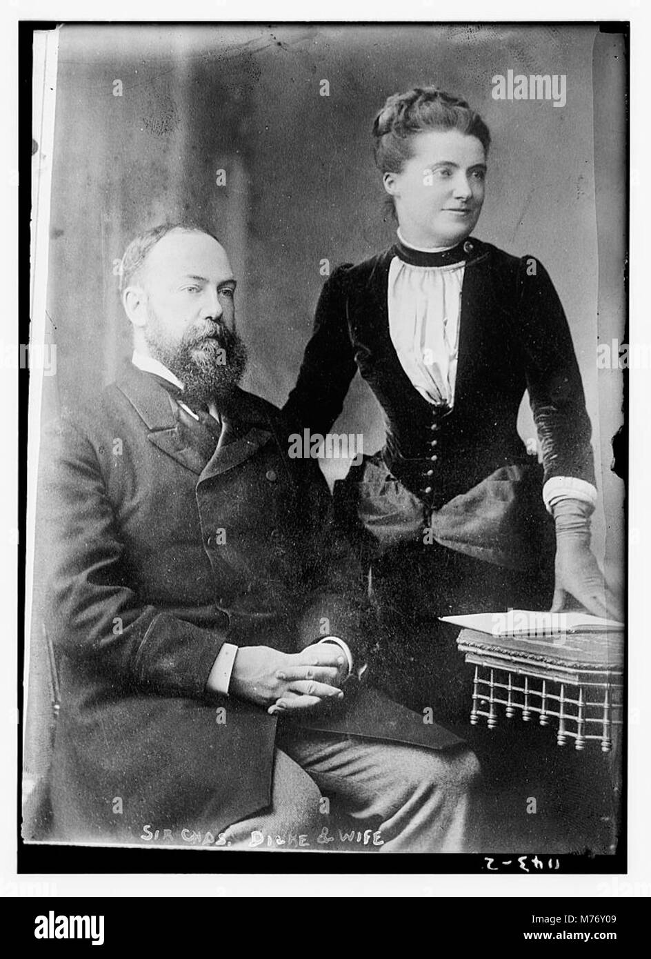 A portrait of Sir Charles Dilke, a prominent British politician and his ...