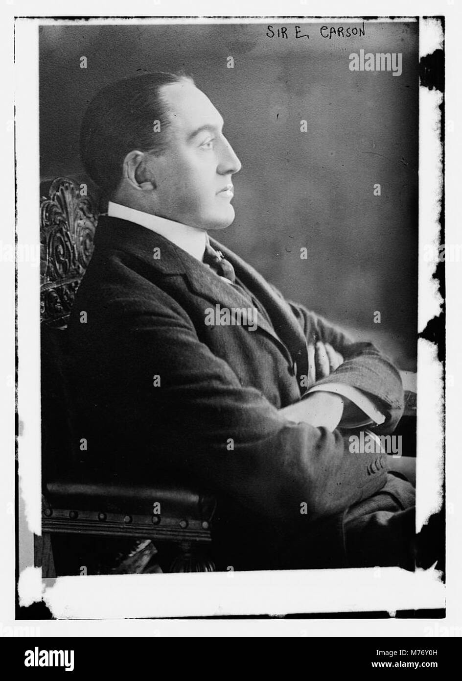 A portrait of Sir Edward Carson, a prominent British lawyer and ...