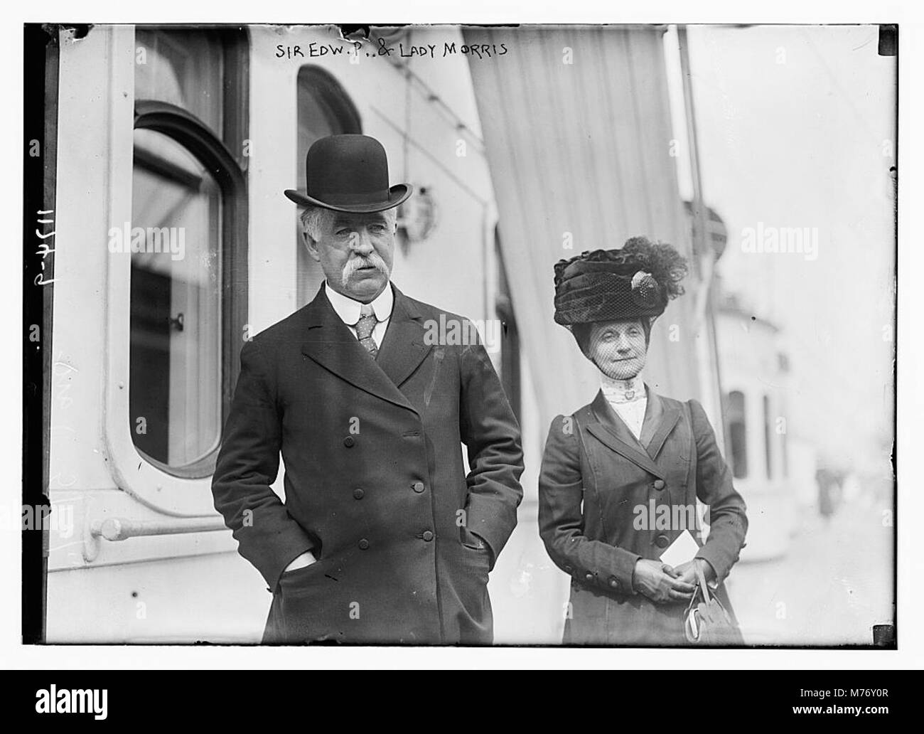 A portrait of Sir Edward P. and Lady Morris, notable individuals in ...