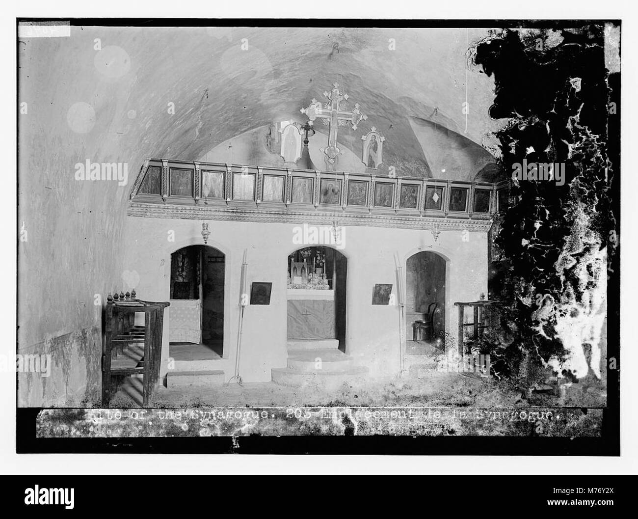 Photograph of the site of an ancient synagogue, capturing its ...