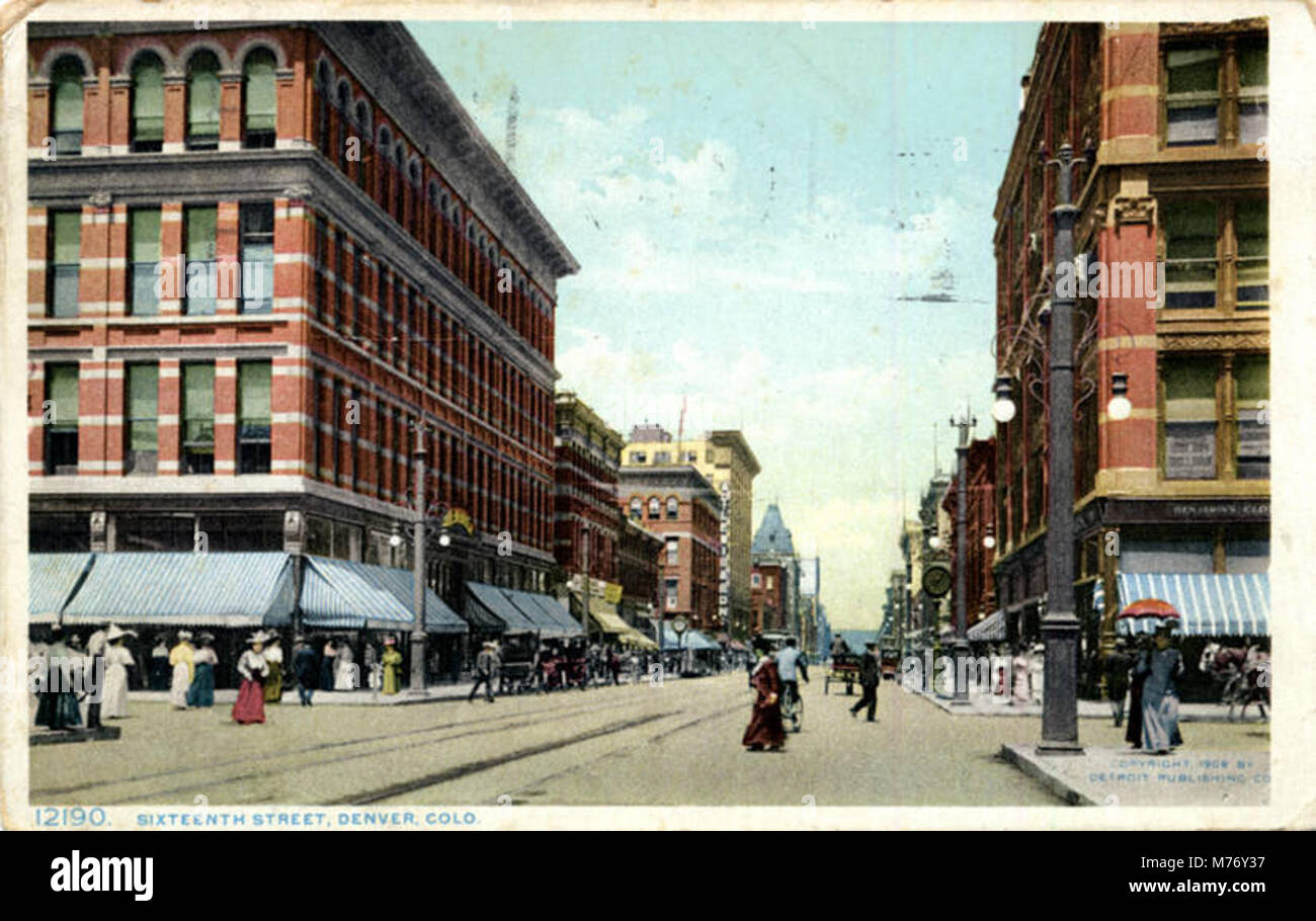 A historical photograph of Sixteenth Street in Denver, Colorado ...