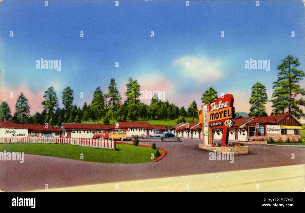 A vintage photograph of the Skyline Motel, captured by Dale Slocum ...