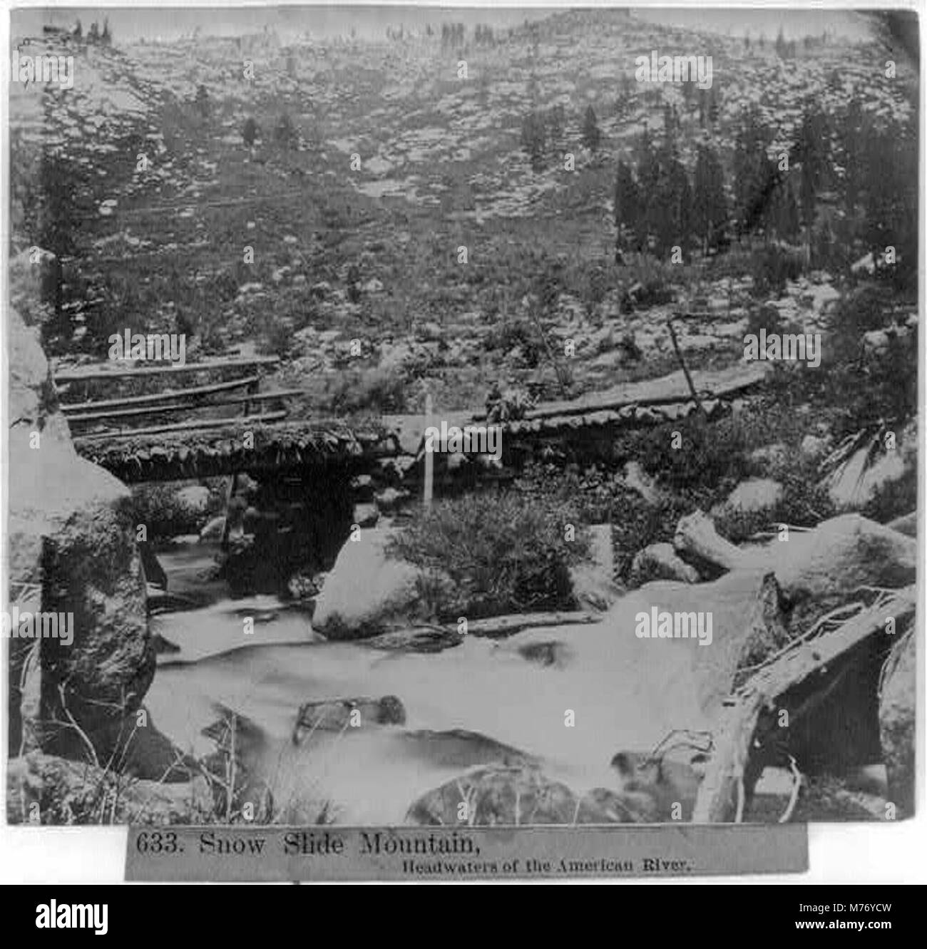 A photograph of Snow Slide Mountain, located near the headwaters of the ...