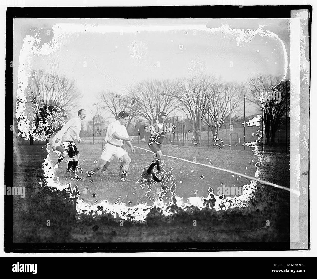 Soccer players game Black and White Stock Photos & Images - Alamy