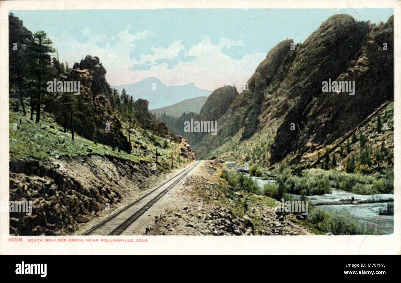 A scenic photograph of South Boulder Creek, located in Colorado. The ...