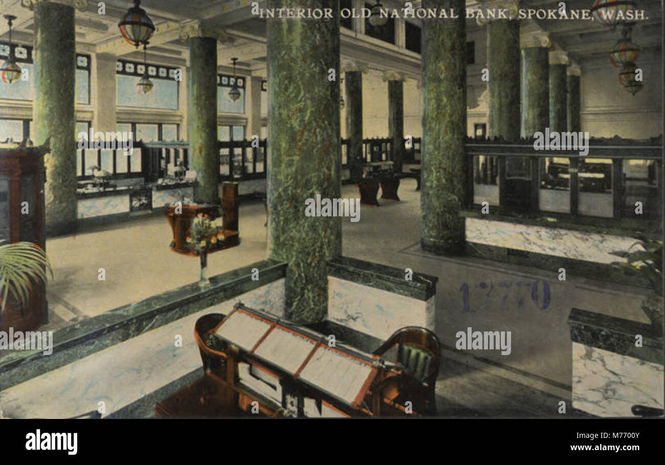 The interior of the Old National Bank in Spokane, Washington ...