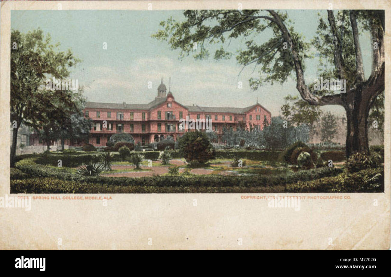A historical image of Spring Hill College in Mobile, Alabama ...