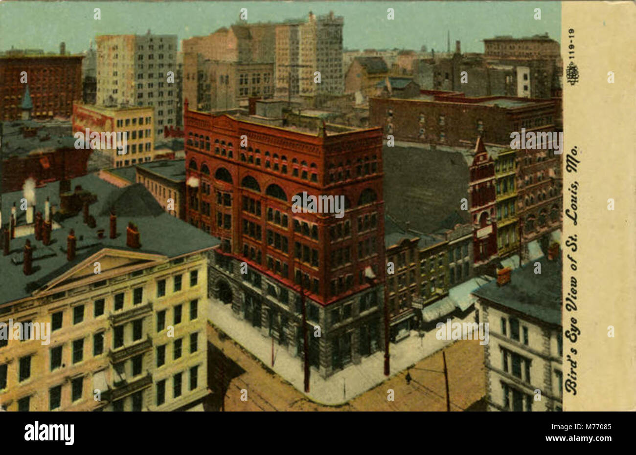 A bird's-eye view of St. Louis, Missouri, highlighting the city's ...