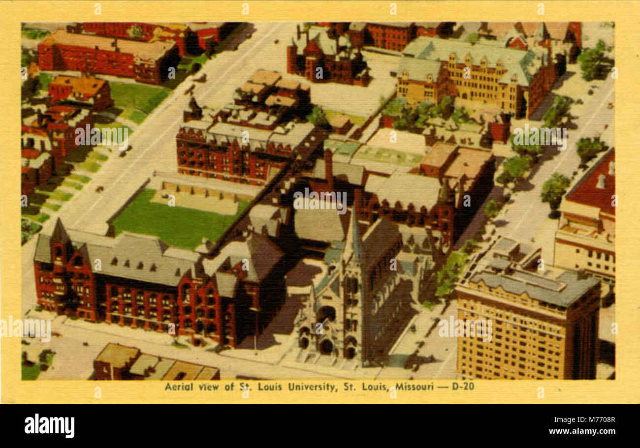A photograph showcasing the campus of St. Louis University, an ...