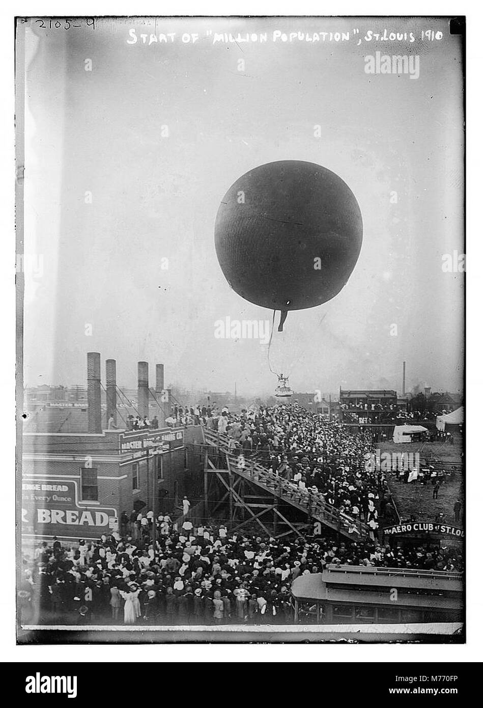 A historical view of St. Louis during its population growth, marking a ...