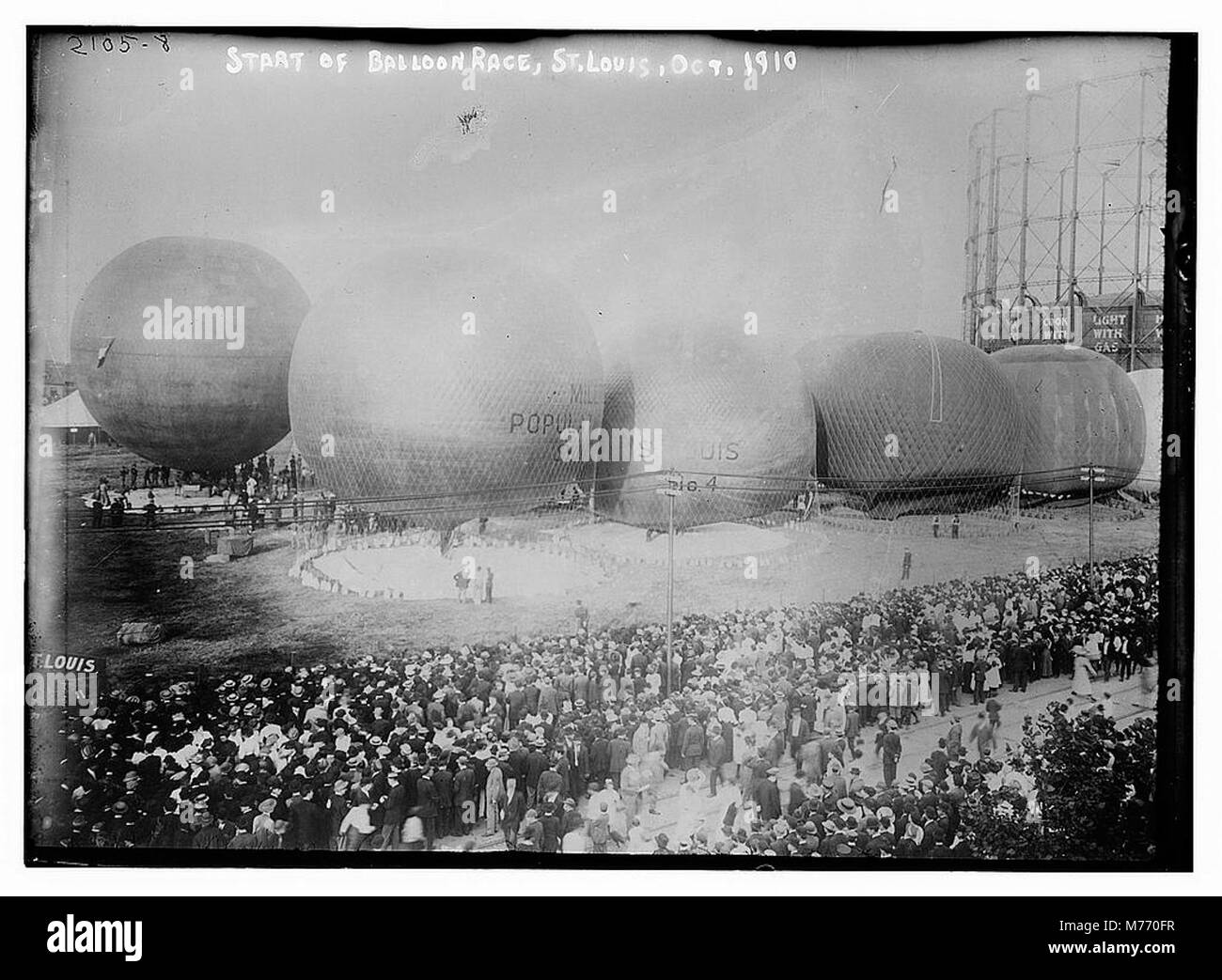 Hot air balloon start Black and White Stock Photos & Images - Alamy