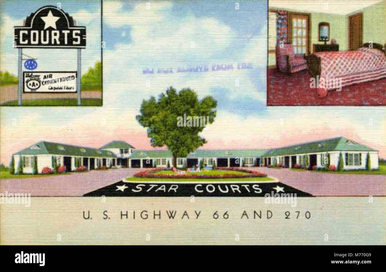 A photograph showing the Star Courts at 925 West Main Street, located ...