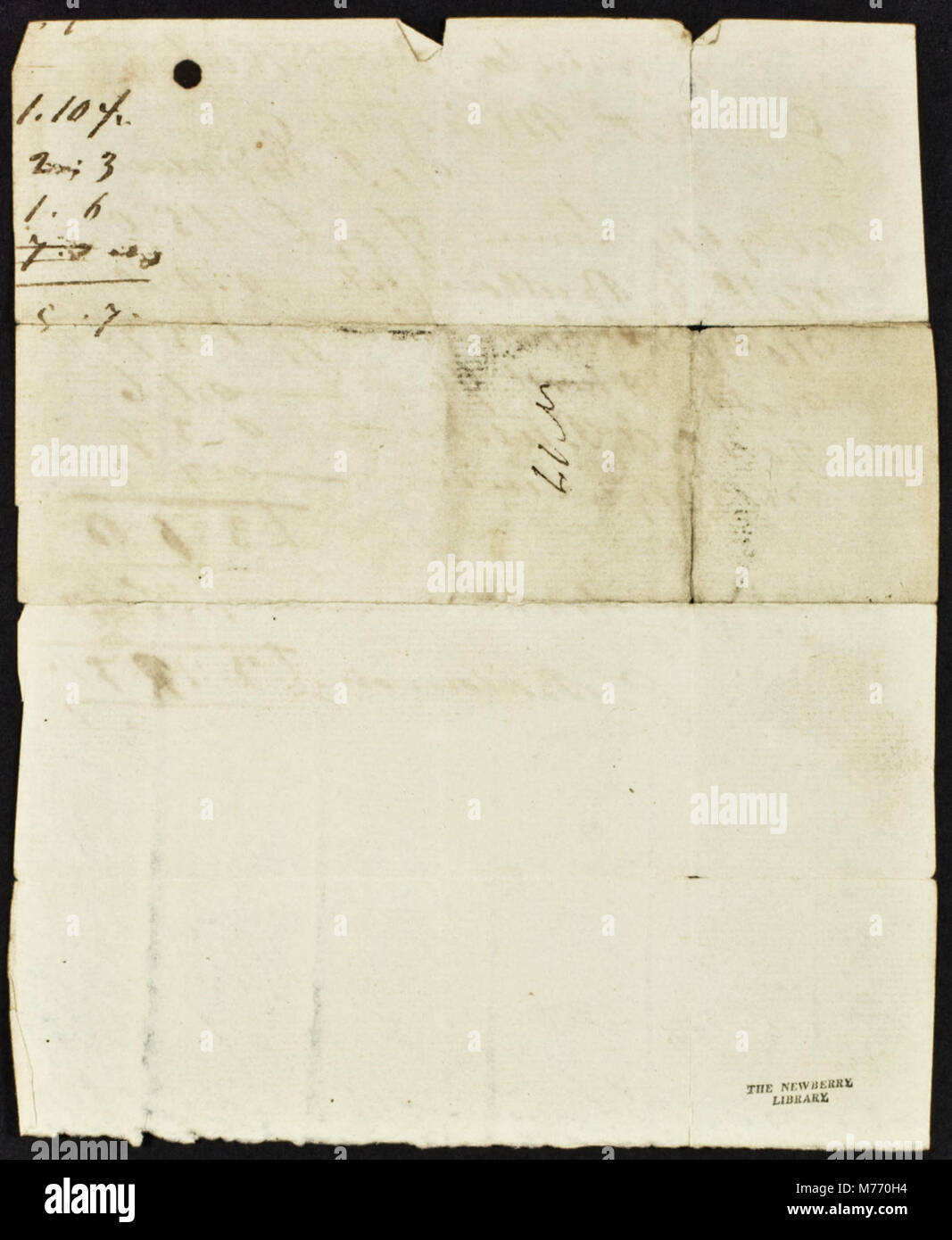 A historical document detailing the statement of account submitted to Robert McKnight, providing ...