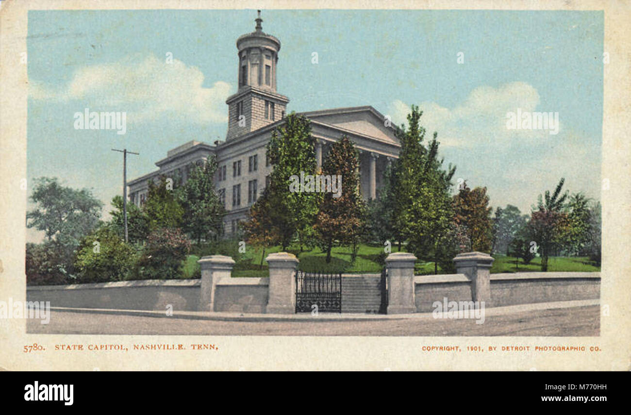 A photograph of the State Capitol building in Nashville, Tennessee, an ...