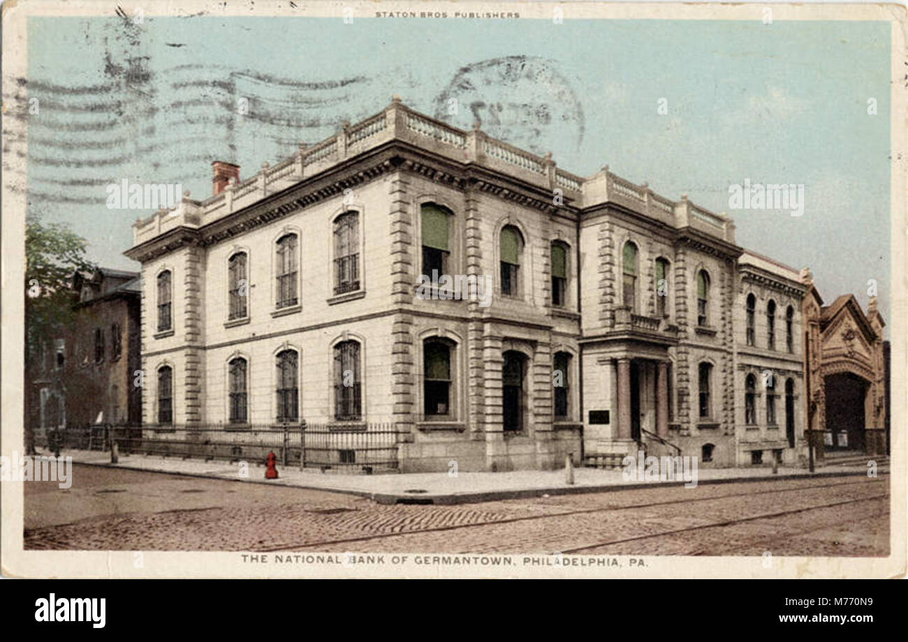 This image shows the National Bank of Germantown, associated with ...