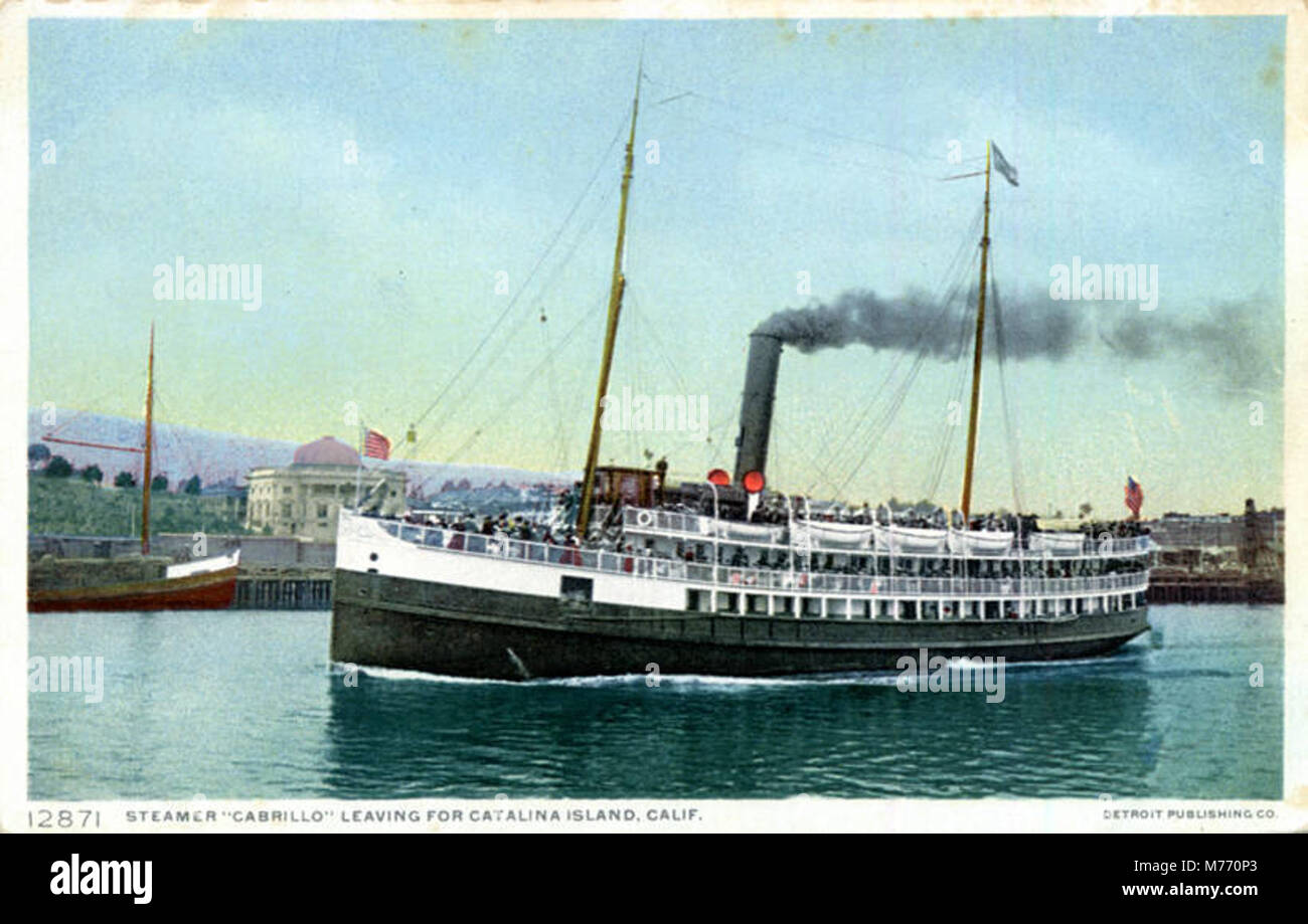 The Steamer Cabrillo departs for Catalina Island, a popular destination ...