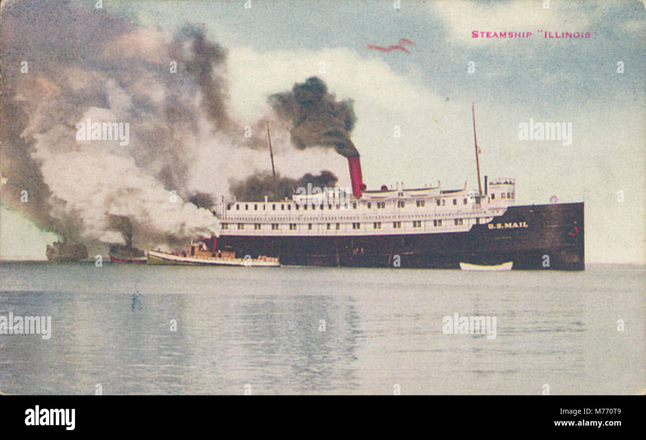 Photograph of the steamship 'Illinois,' showcasing the vessel's design ...