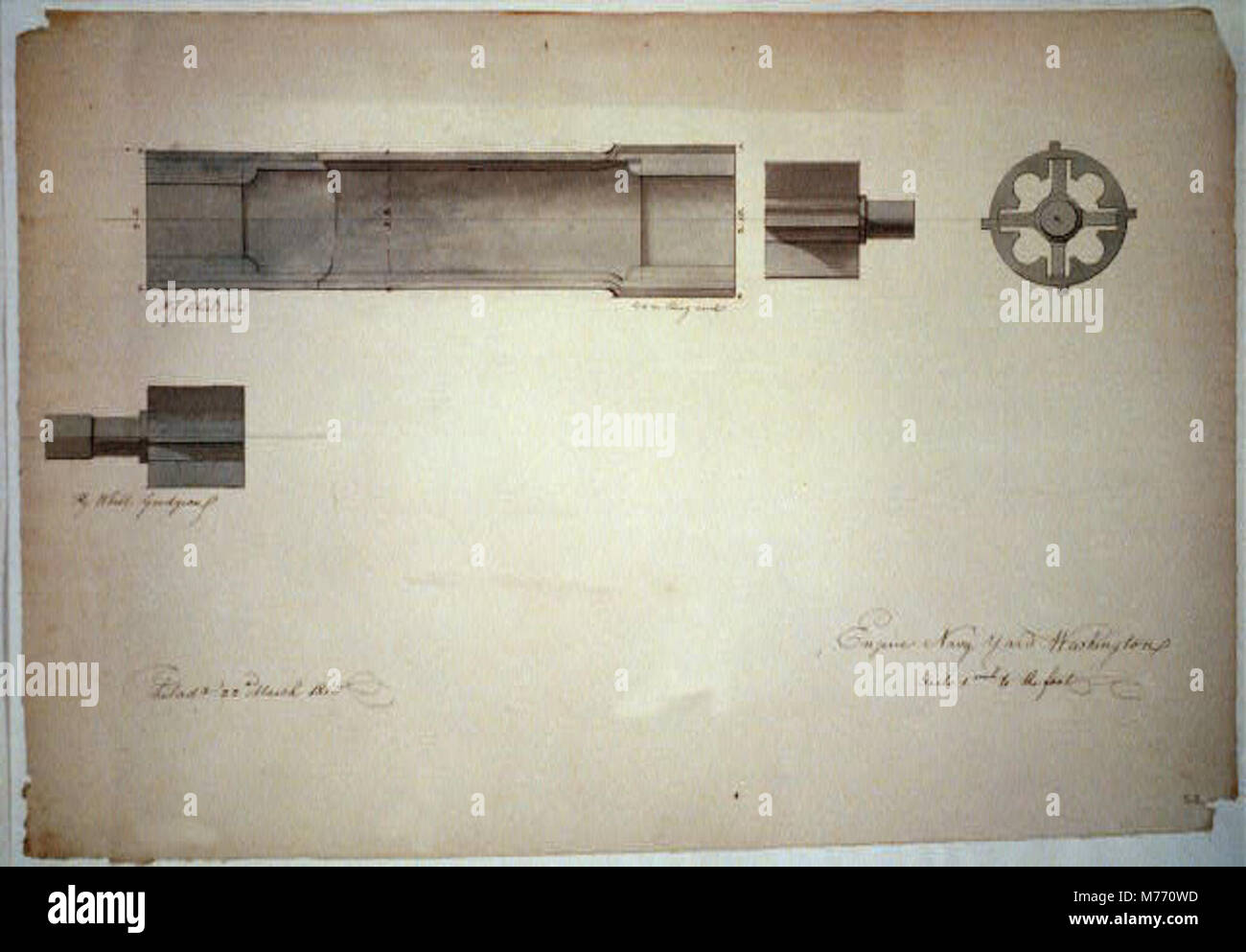 Steam engine, Washington Navy Yard, Washington, D.C. Fly wheel, cam ...