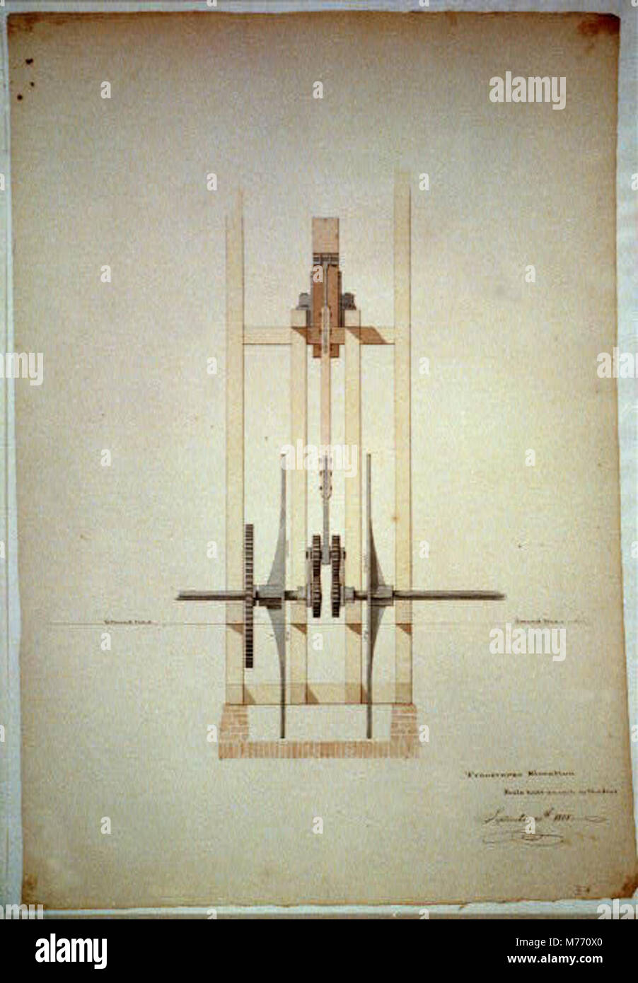 This image depicts a steam engine at the Washington Navy Yard ...