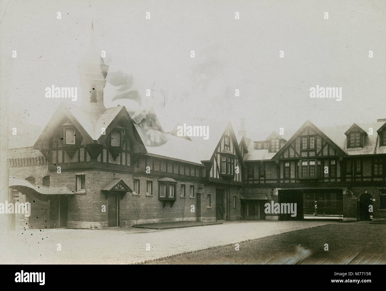 A photograph of the Stock Yard Inn in Chicago from the early 20th ...