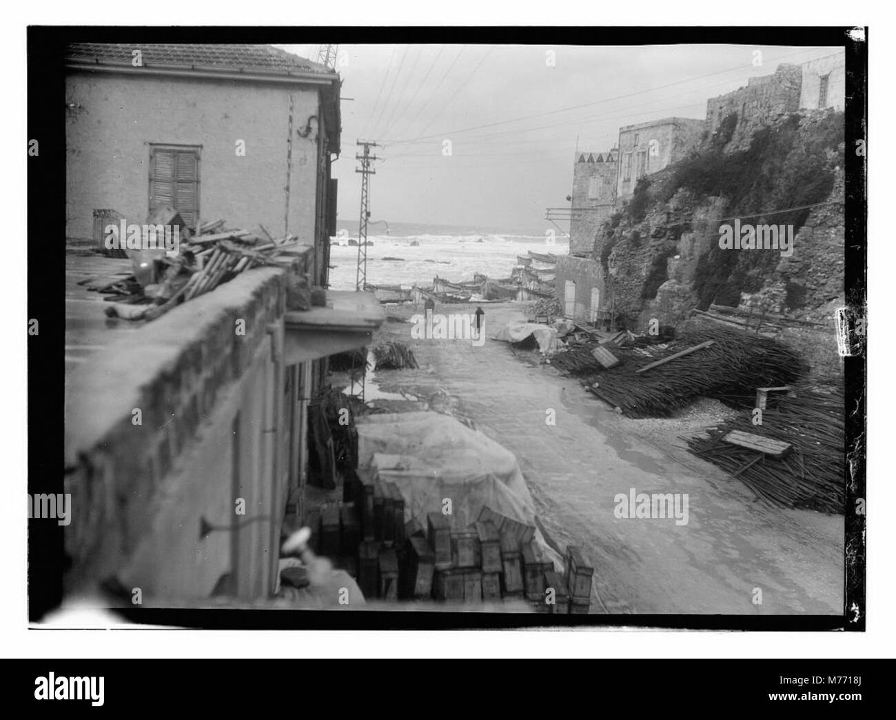 A dramatic storm over Jaffa, capturing the intensity of the weather and ...
