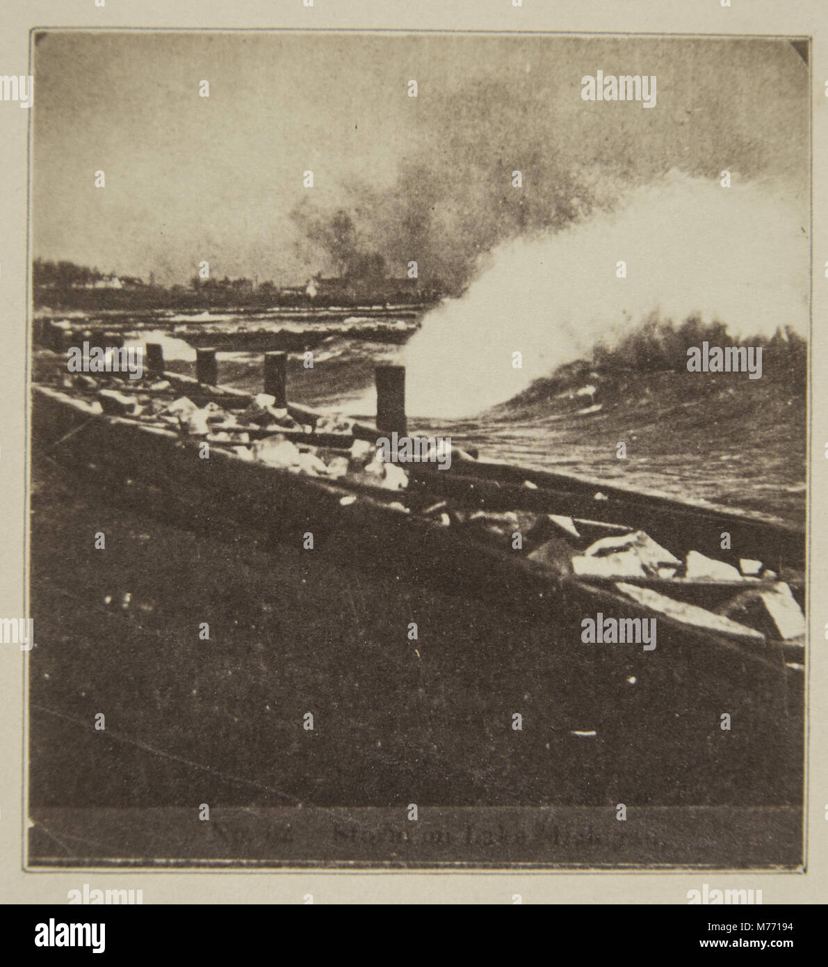 This dramatic photograph captures a storm over Lake Michigan ...