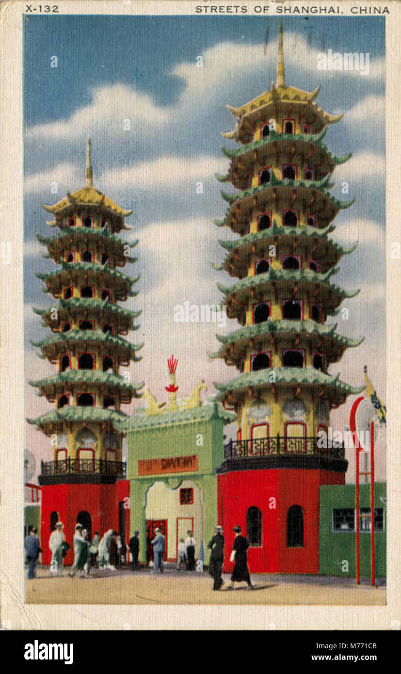 This image depicts the bustling streets of Shanghai, capturing the city ...