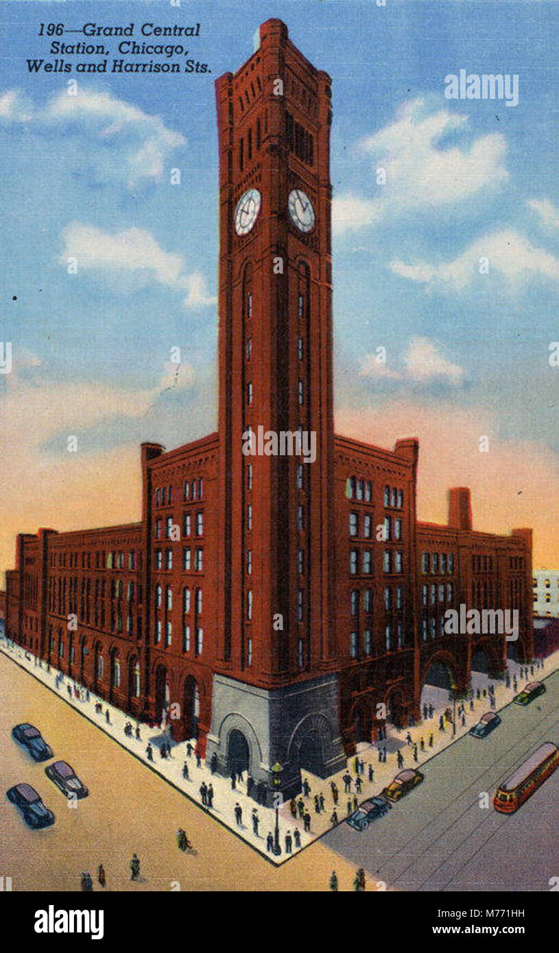 A view of Grand Central Station at the intersection of Wells and ...