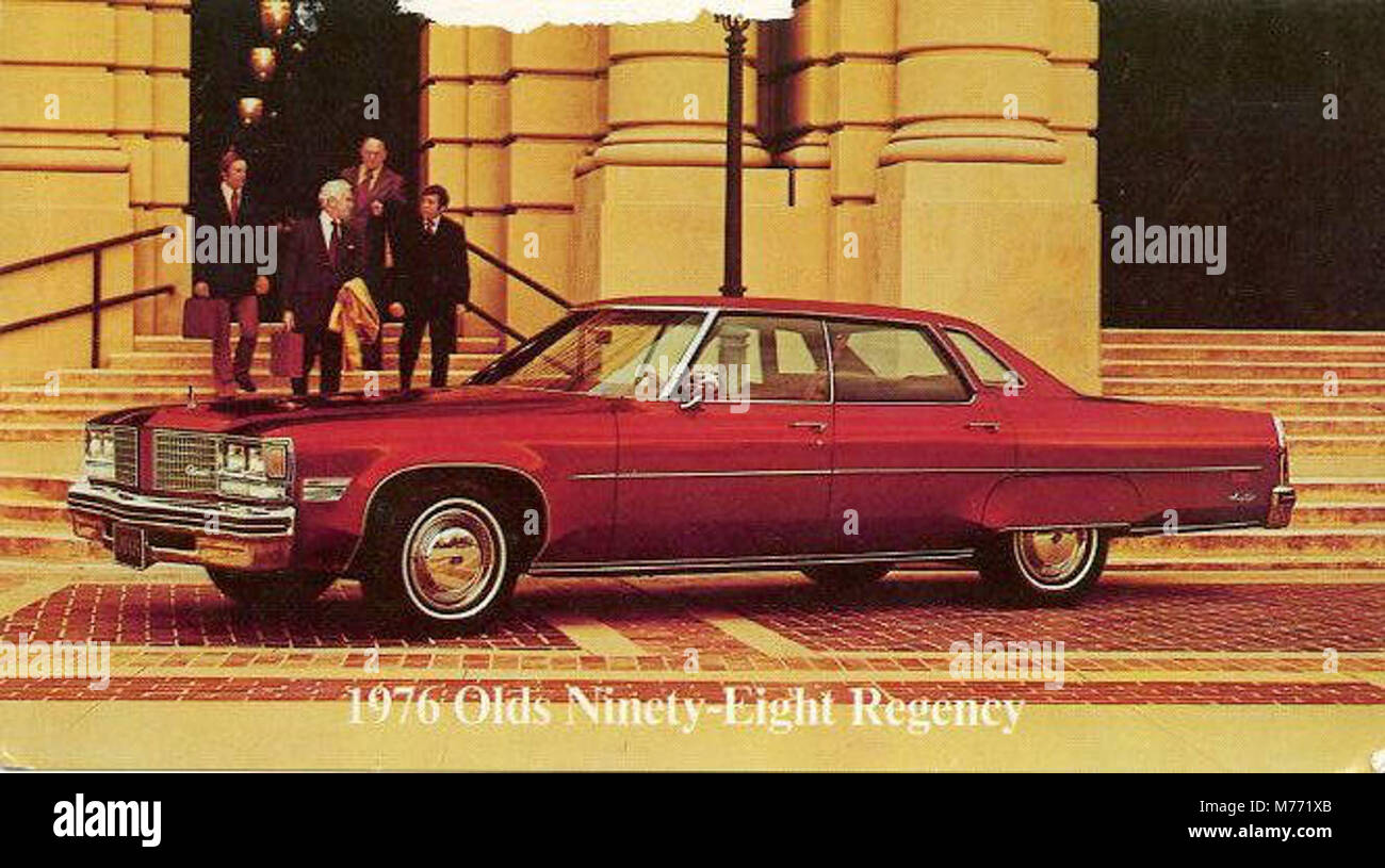 The 1976 Oldsmobile Ninety-Eight Regency, a full-sized luxury car ...