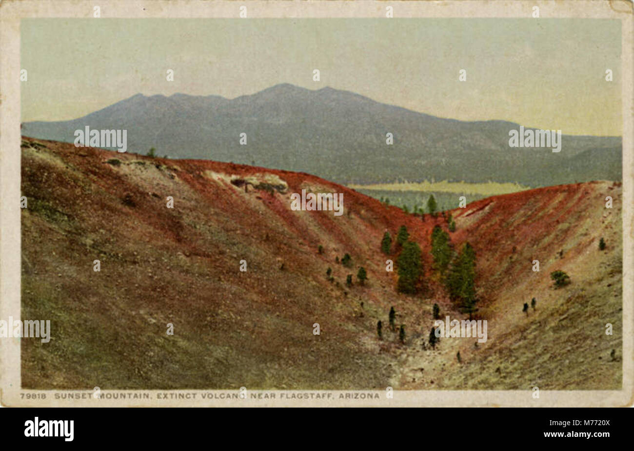 A photograph of Sunset Mountain, an extinct volcano, showcasing its ...