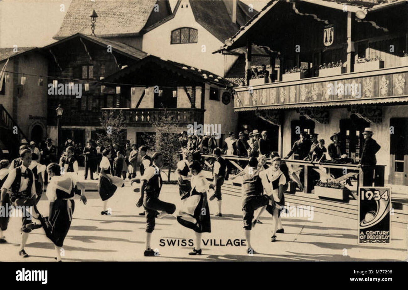 A photograph of a Swiss village, highlighting traditional Swiss ...