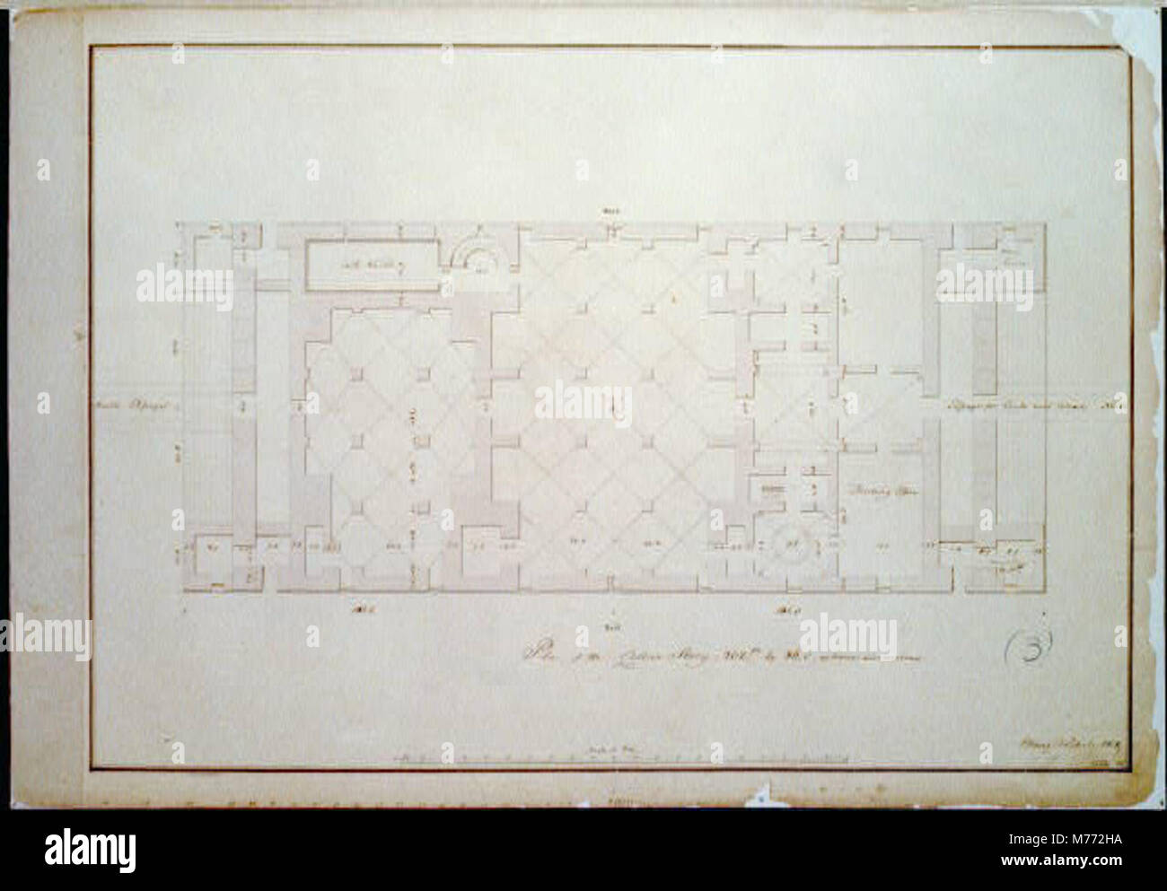 Blueprint of the cellar story plan for the 2nd Bank of the United ...