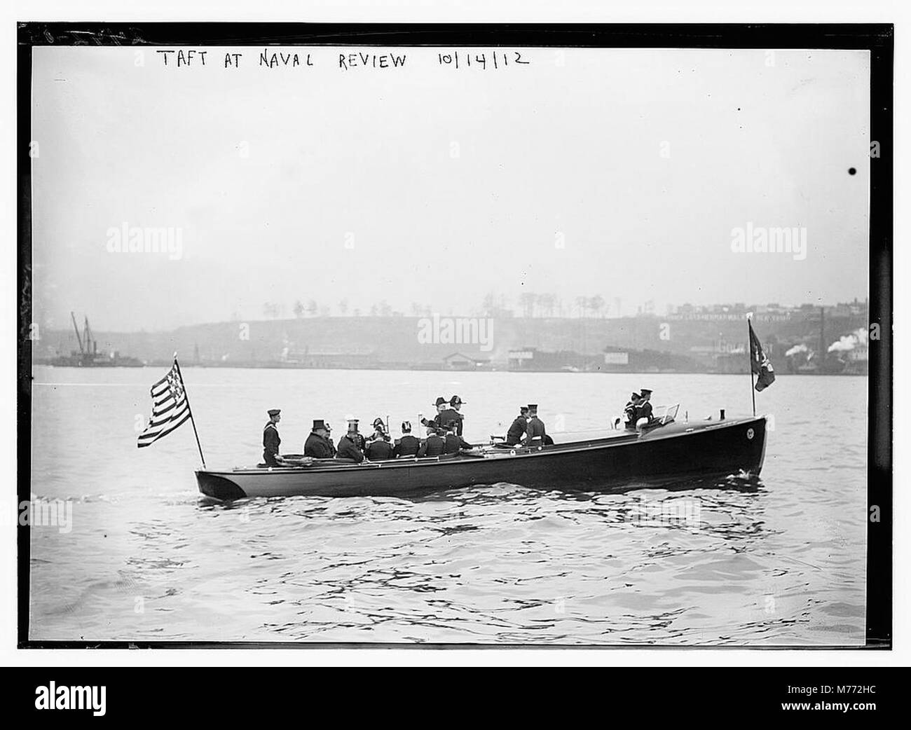 Photograph of William Howard Taft at a naval review on October 14, 1912 ...