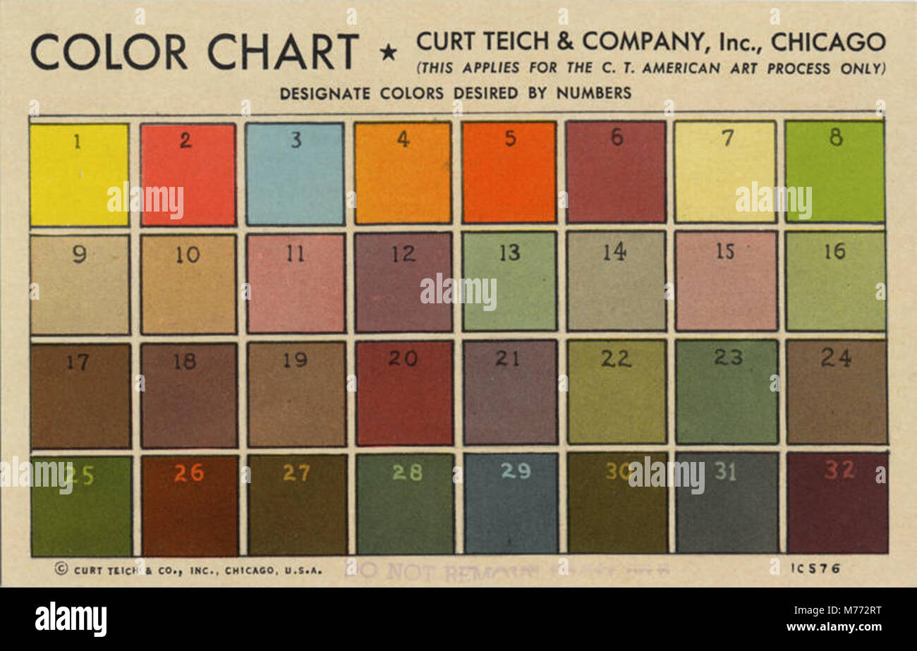 Teich color chart (NBY 416240 Stock Photo - Alamy